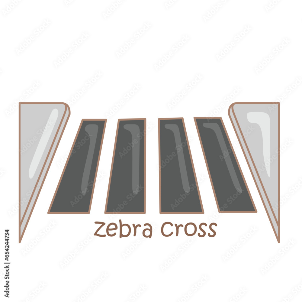 Alphabet Z For Zebra Cross Vocabulary School Lesson Cartoon ...