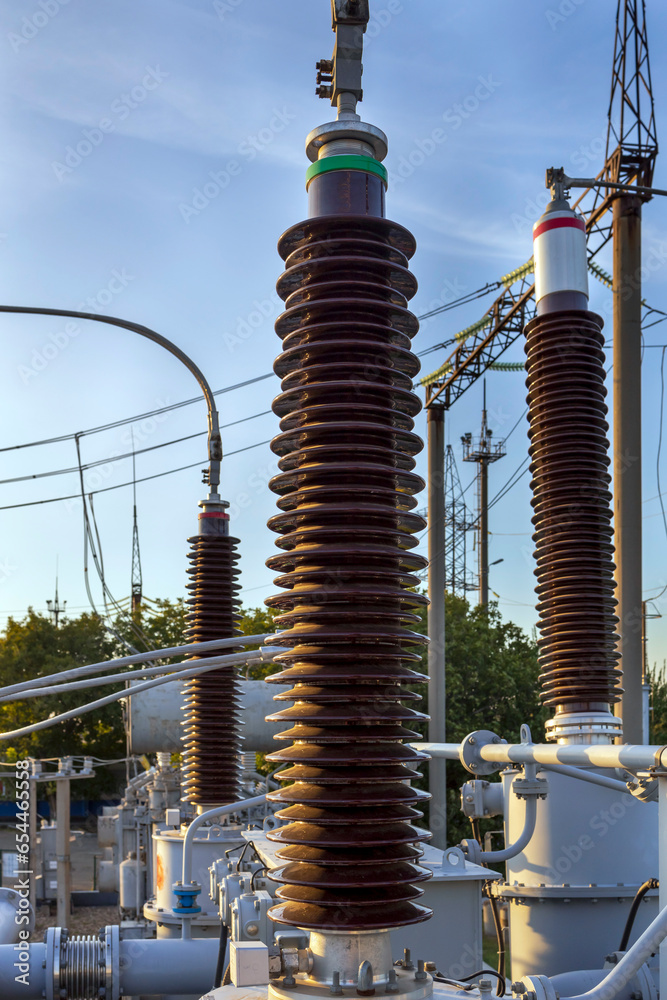 Connection cable on a high voltage transformer with electrical ...