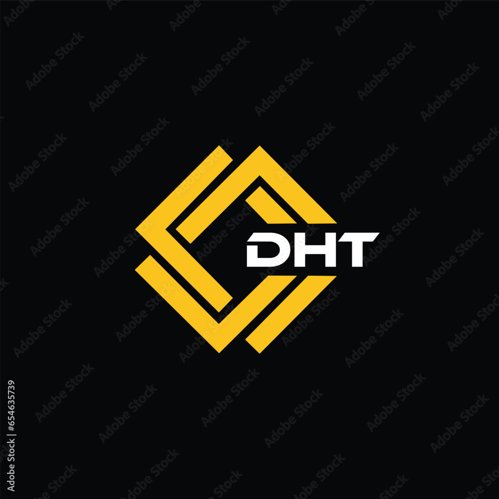 DHT letter design for logo and icon.DHT typography for technology ...