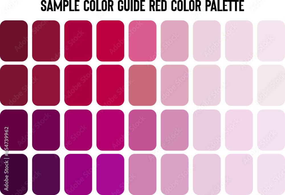 Sample Color Guide Red color palette, examples of trending colors ...