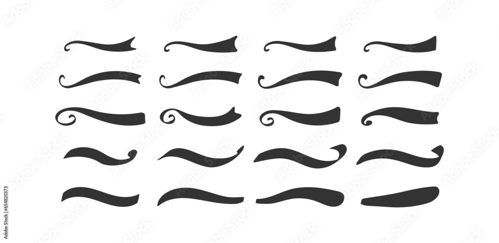 Стоковое векторное изображение «Swoosh and swoops double underline ...