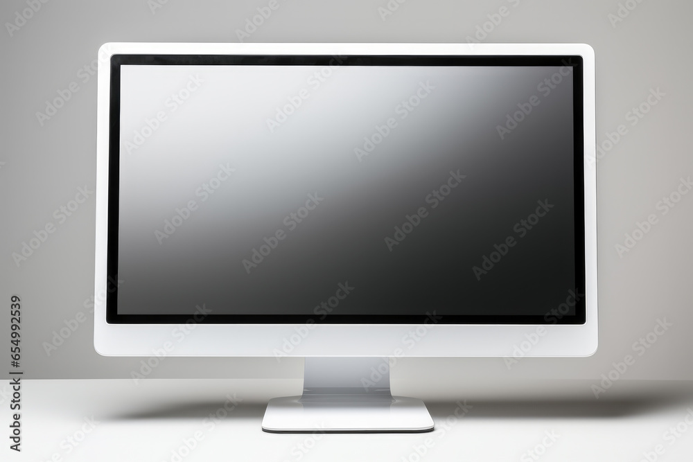 Realistic external computer monitor mockup with a blank screen, perfect ...