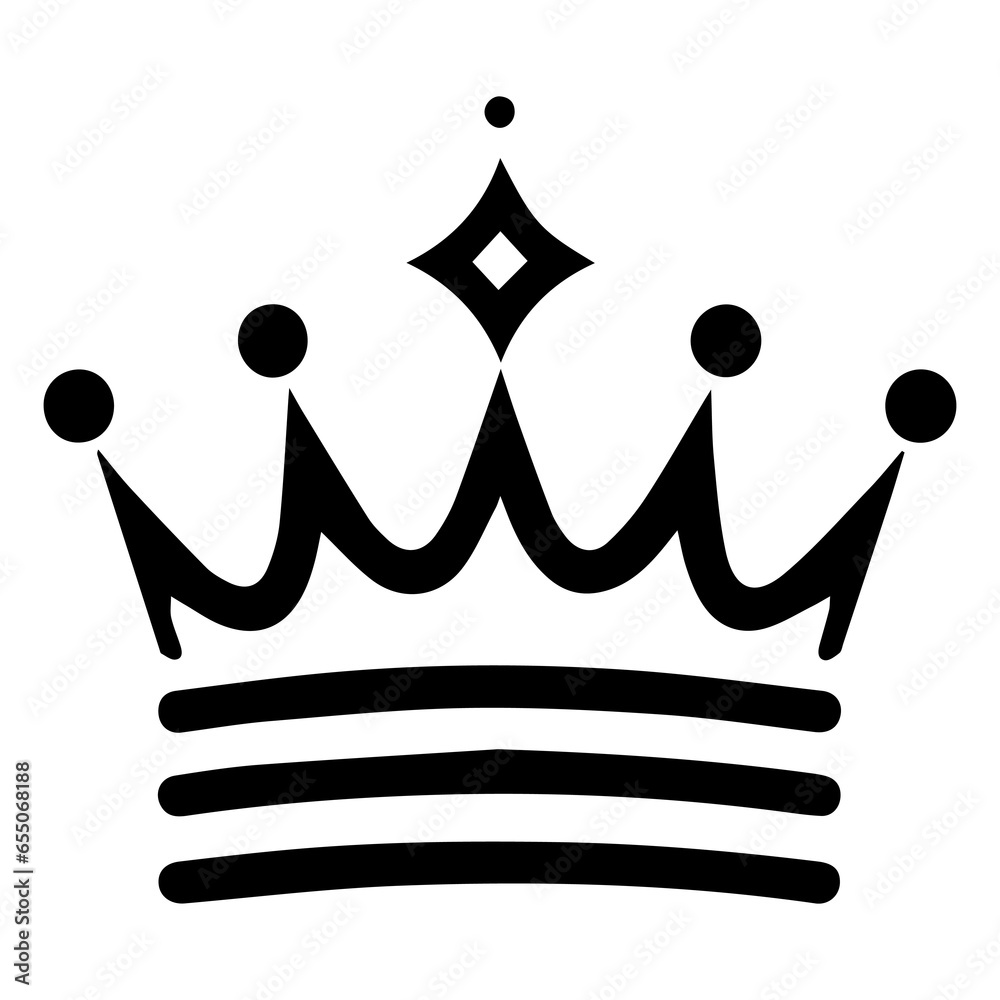 Simple flat crown logo Stock Illustration | Adobe Stock
