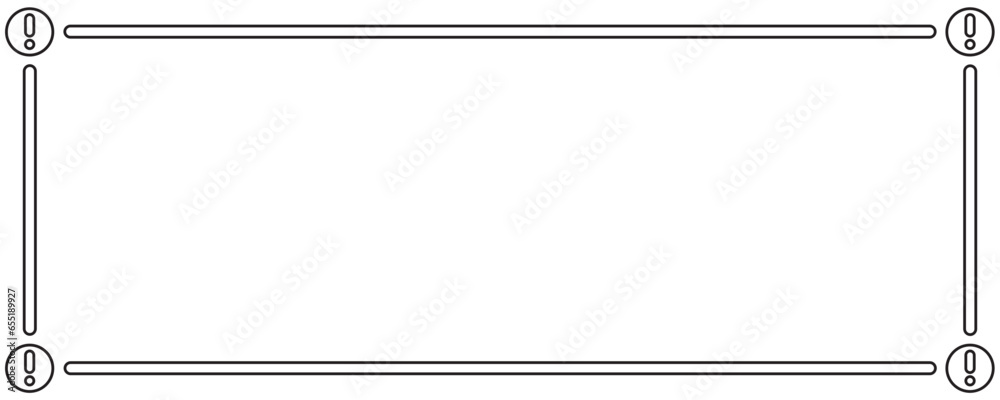 Simple Warning Outline Label Textbox Stock Vector | Adobe Stock