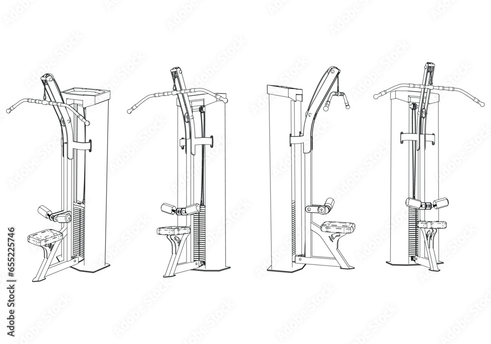 Lat pulldown machine. Fitness, cardio, and muscle building machines ...