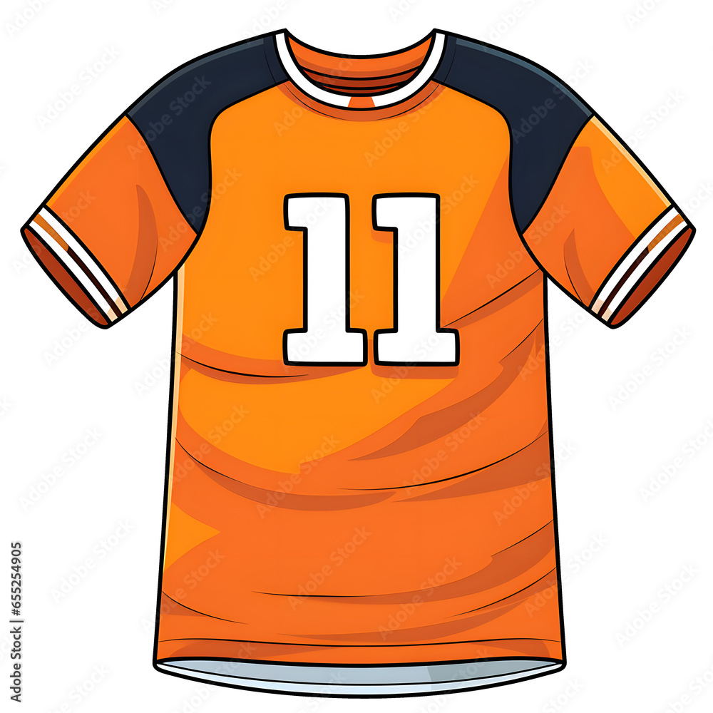 cartoon clipart of Team jersey (with numbers), football clipart ...