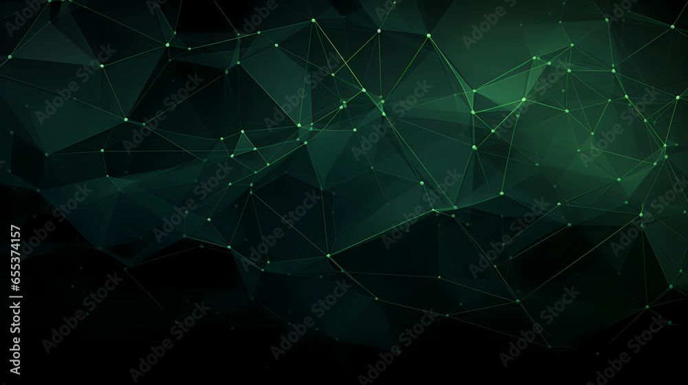 Plexus Green Black Background Digital Desktop Wallpaper HD 4k Network ...