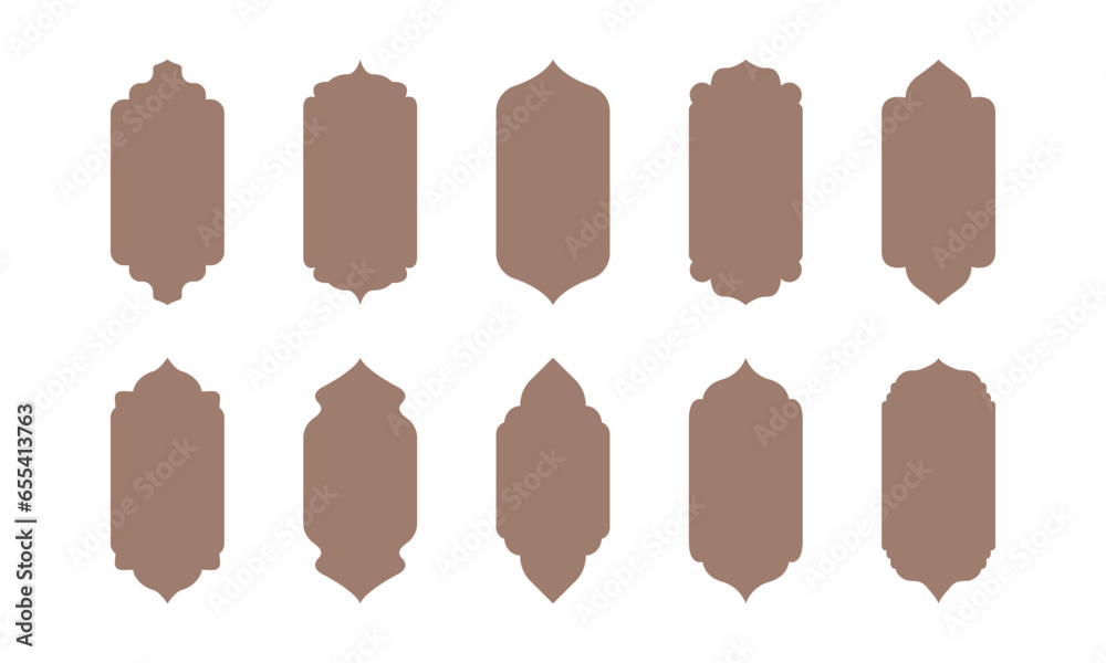 Islam vector shape, indian arch, arab frame, ramadan ornament, islamic ...