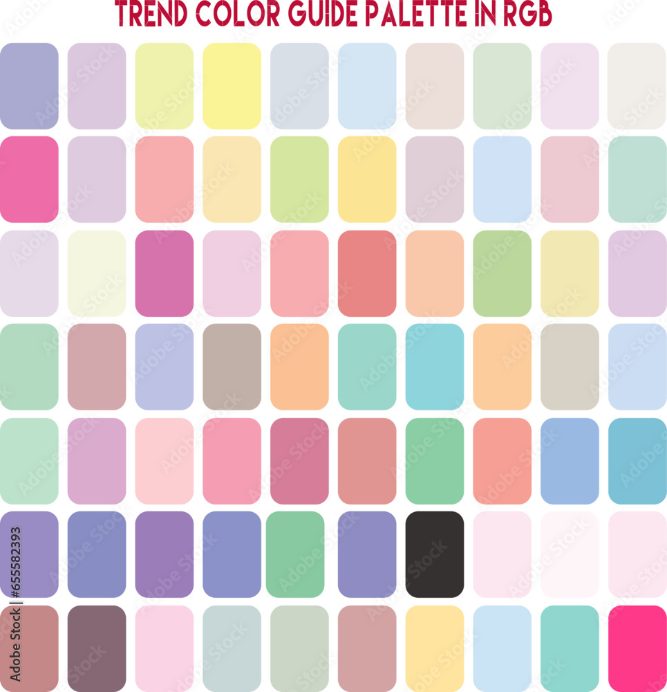 pastel color trend, An example of a color palette. Forecast of the ...