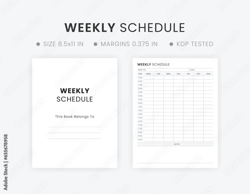 Weekly schedule template printable. Blank weekly homeschool schedule ...