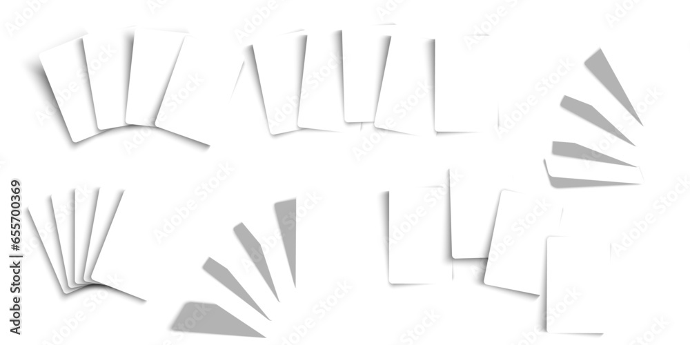 Playing cards mockup. Blank playing cards on transparent background ...