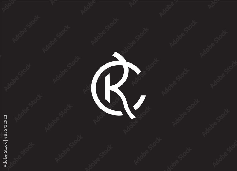 CR letter logo design and initial logo Stock Vector | Adobe Stock