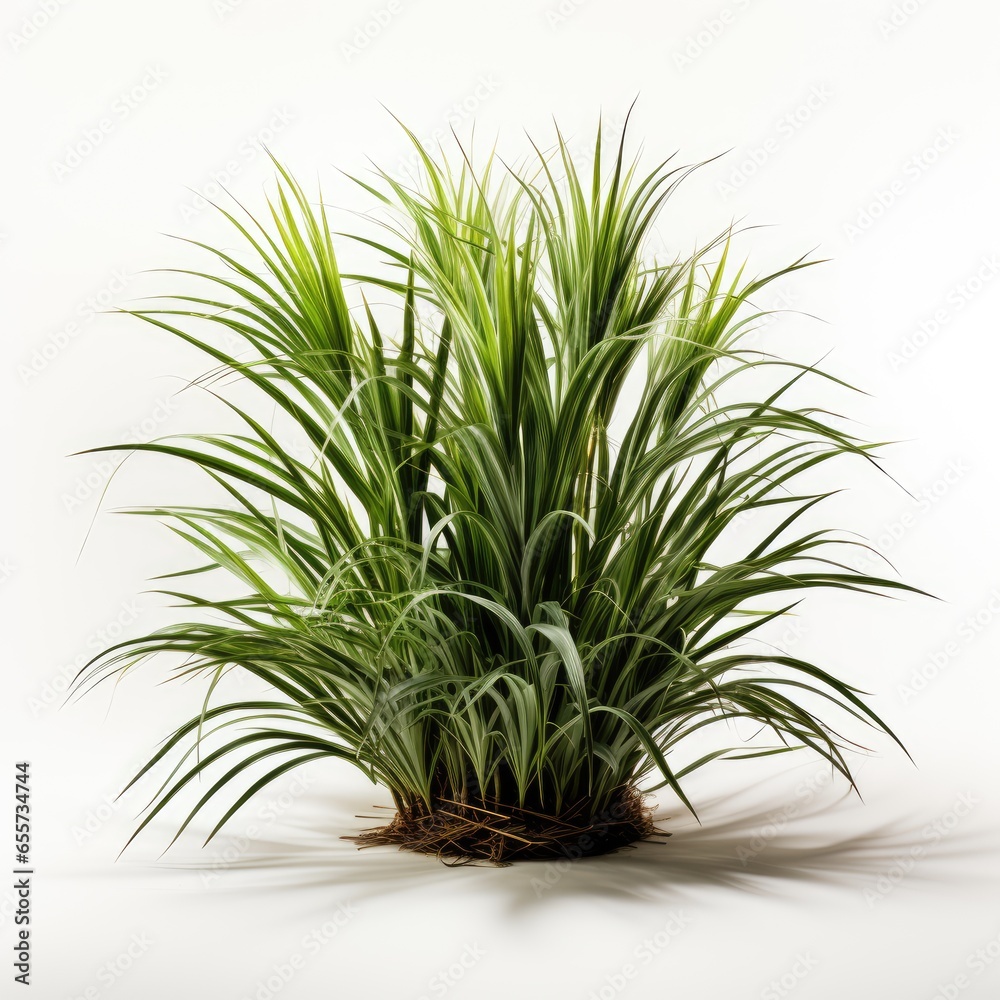 Full View Palm Grass Setaria Palmifoliaon A Completel , Isolated On ...