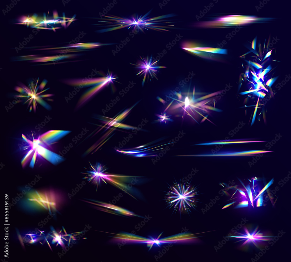 Light effect of rainbow retro film for use over photos as an overlay or ...