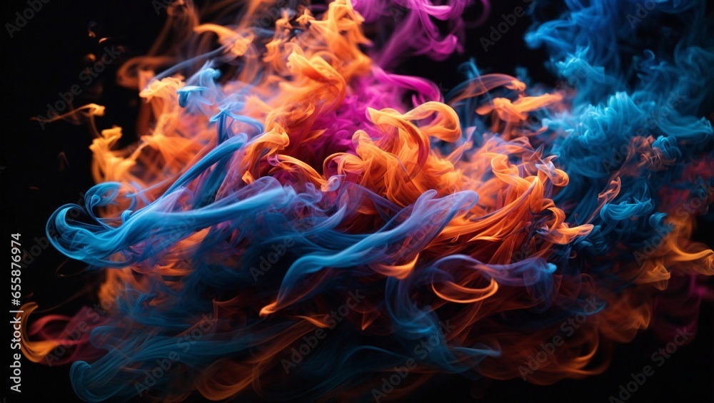 Colourful Abstract Smoke Wallpaper: Vibrant Smoke Patterns, Mesmerizing ...