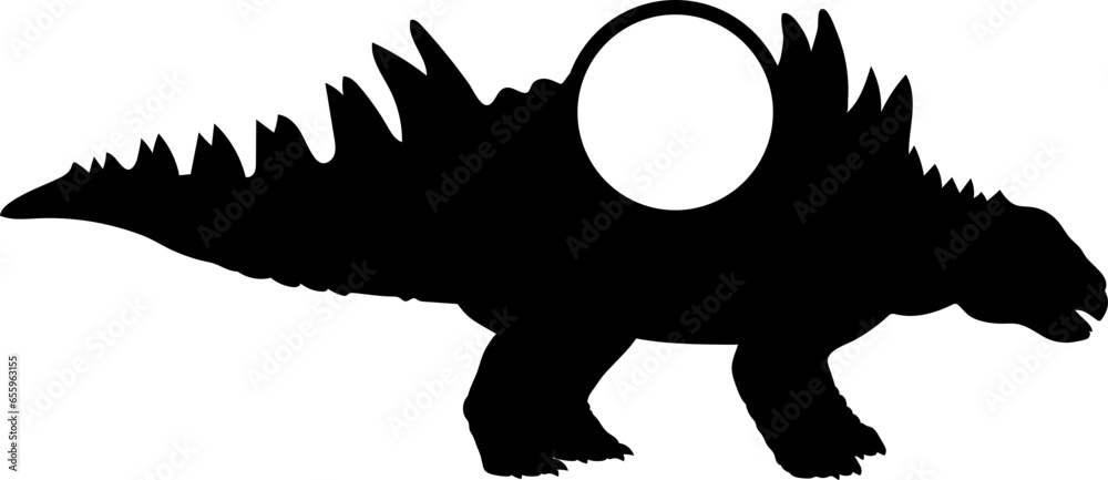 Polacanthus Dinosaur Silhouette. Dinosaur SVG Types of dinosaurs ...