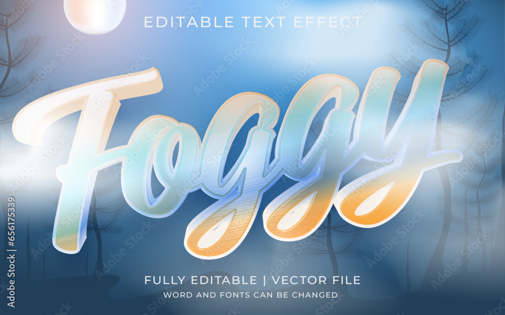 Foggy 3d text effect: a Striking Display of Cursive Font with a ...