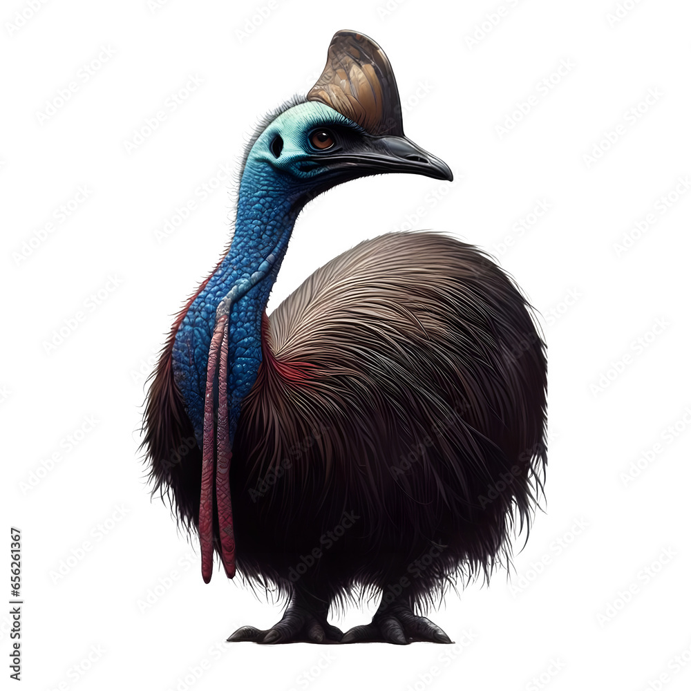 Isolated Cassowary bird on a transparent background, PNG Format Stock ...