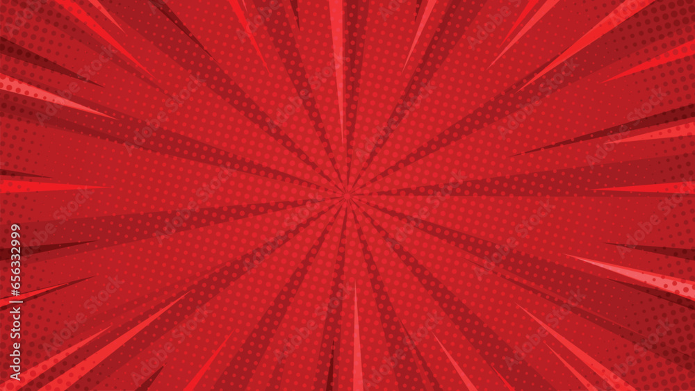 Red Comics Style Background Template. Comic book style background ...