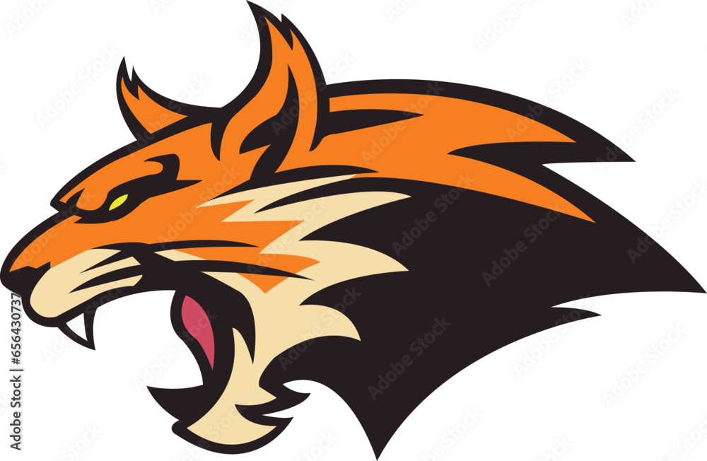 Tiger Mascot logo Design. Brave cat Face vector template. Tiger Head ...