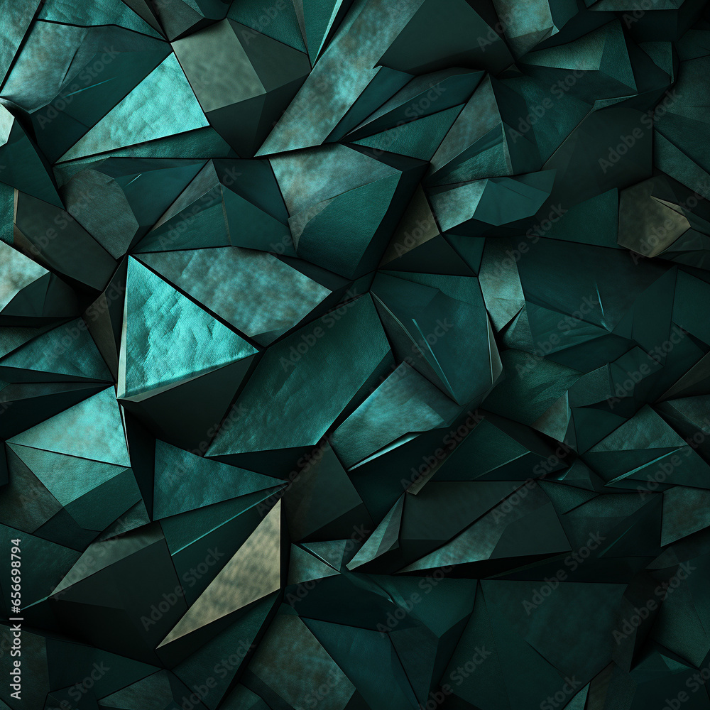 abstract green background with triangles, expensive background, luxury ...