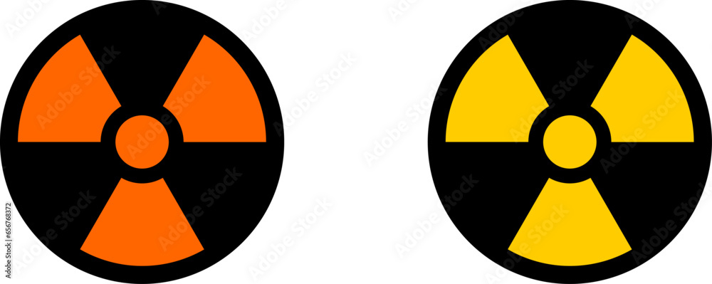 Nuclear Hazard Ionizing Radiation Danger Trefoil Warning Symbol Yellow ...