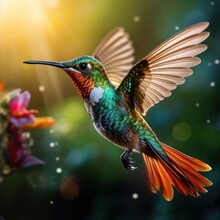 Hummingbird In Flight Photograph Free Stock Photo - Public Domain Pictures