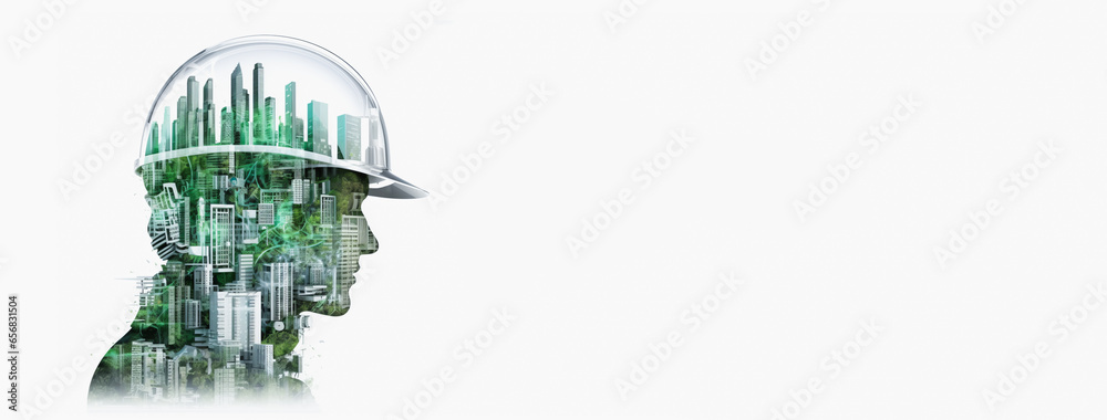 Generative AI of Green technology and Environmental technology concept ...