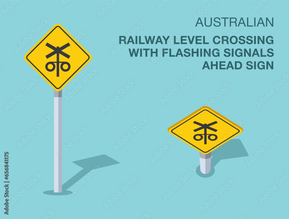 Traffic regulation rules. Isolated australian railway level crossing ...
