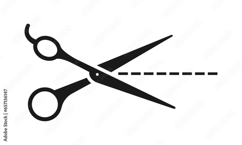 Scissors vector logo design template. Hair salon logo with scissors ...