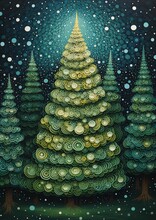 Green Sparkly Tree Free Stock Photo - Public Domain Pictures