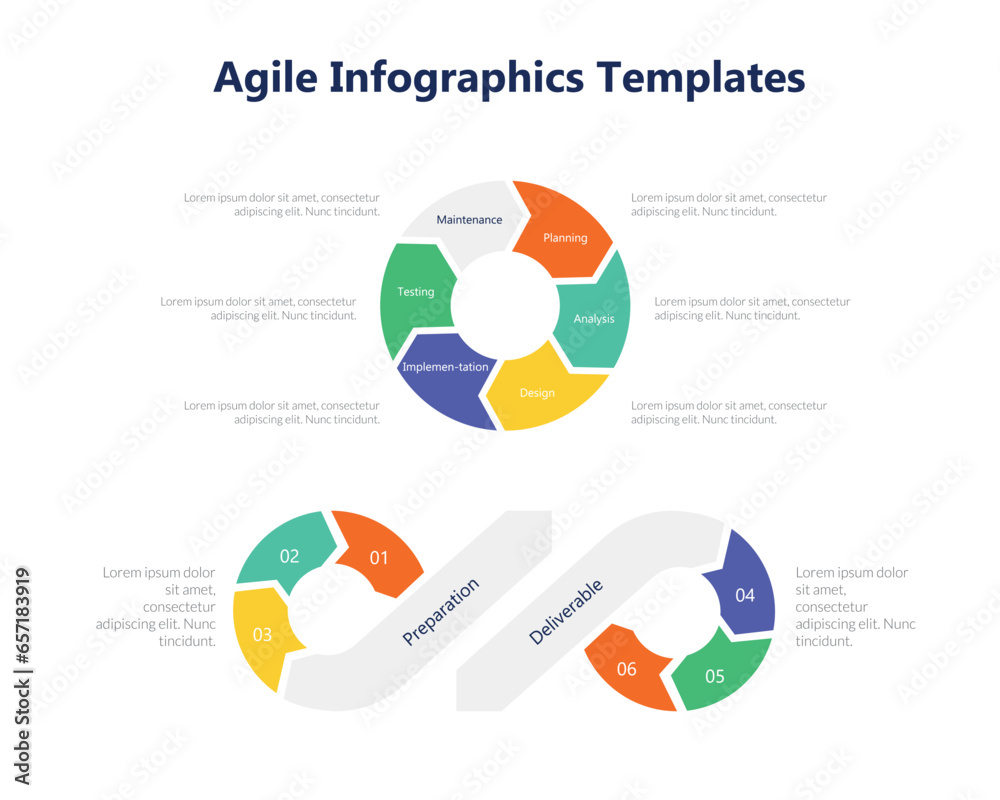 Agile Diagram Infographics Template Agile project management diagram ...