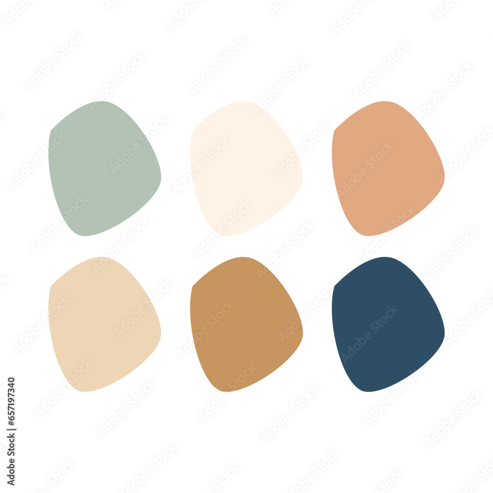 simple minimalist earth-toned color palette with swatches. earth-toned ...