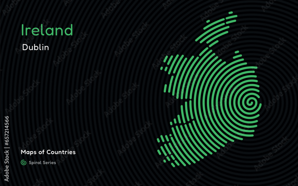 Vektor Creative map of Ireland. Political map. Dublin. Capital. World ...