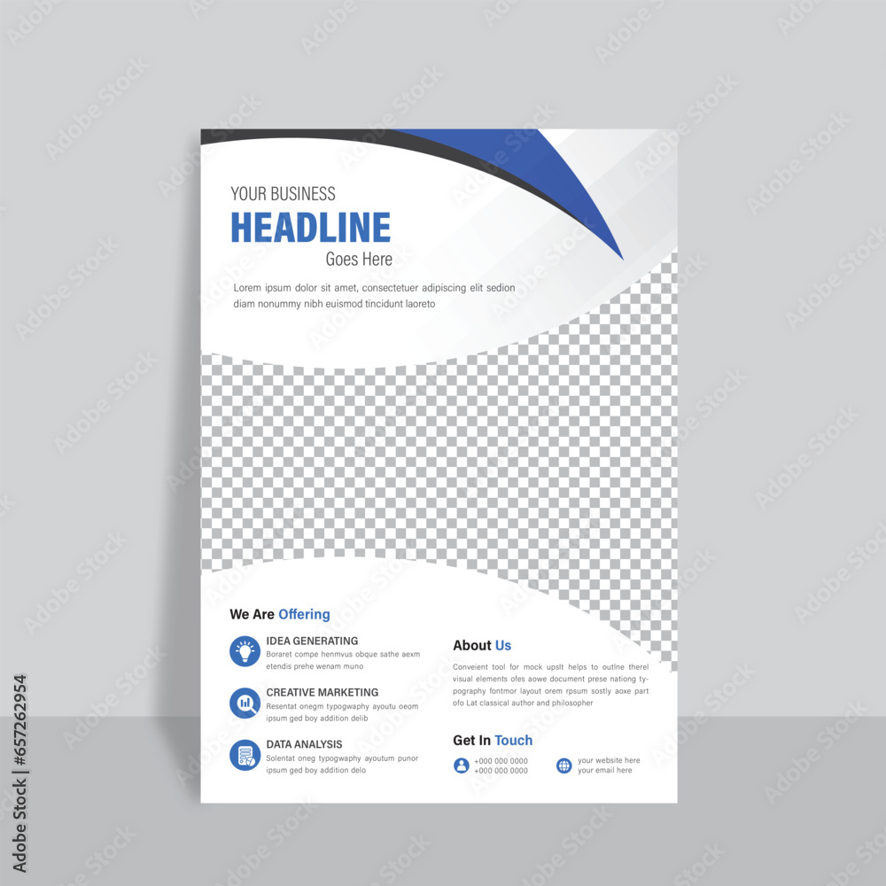 Simple flyer design Stock Vector | Adobe Stock