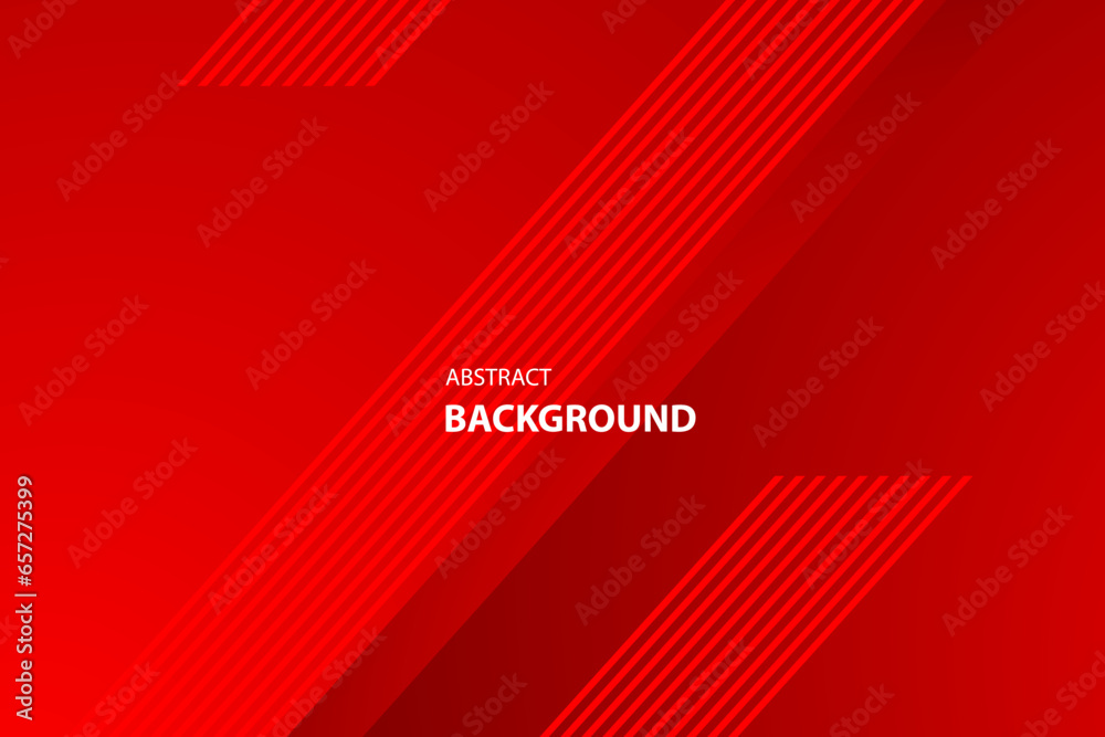 Abstract background with lines Red color background for template ...