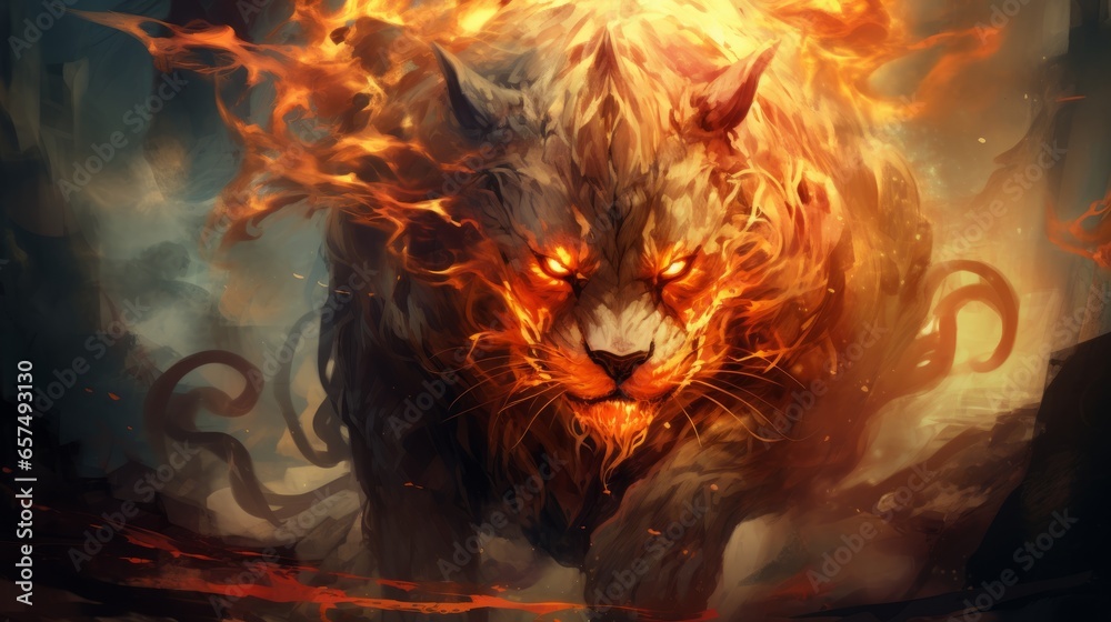 Echidna an ancient fire breathing lion, monster causes chaos and ...