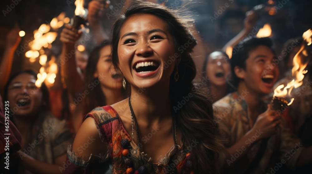 Filipino American History and Filipino Values Month concept. A portrait ...