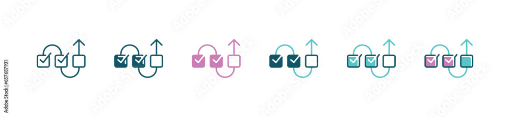simple roadmap timeline business tasklist progression with checkmark ...