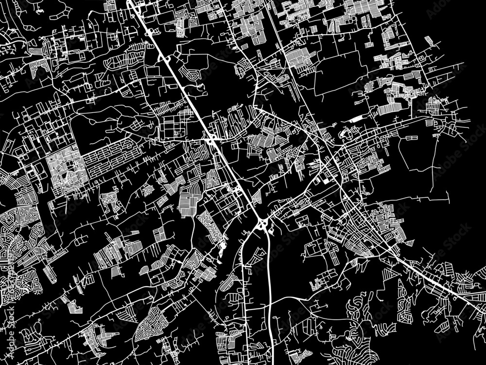 Vector road map of the city of Calamba in the Philippines with white ...