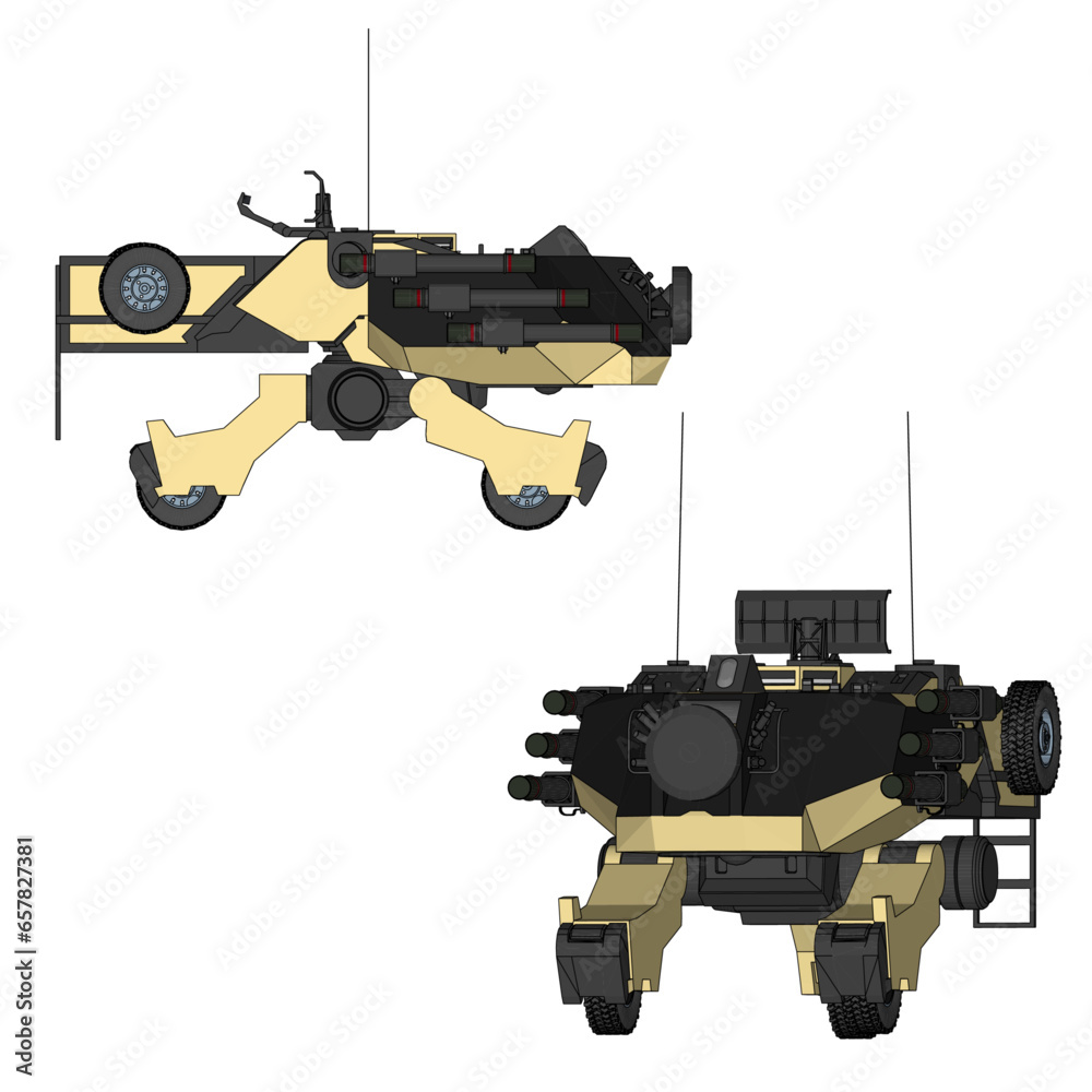 Tactical Infantry Crawler 3D Model SVGs - Futuristic Military Vehicle ...