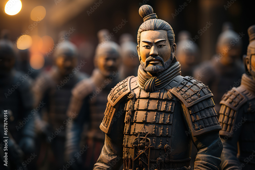 The Terracotta Army of Qin Shi Huang, a vast army of clay soldiers ...