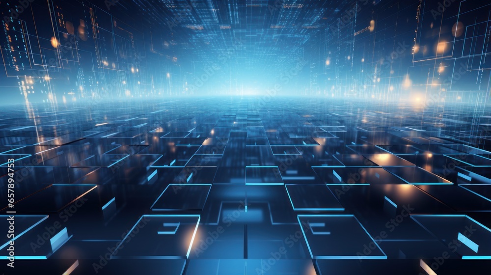 Visualize an IT technology background that represents the forefront of ...