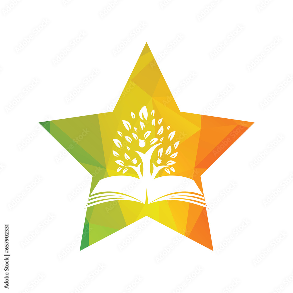 Education tree growth on book idea png logo. Students with Graduation ...