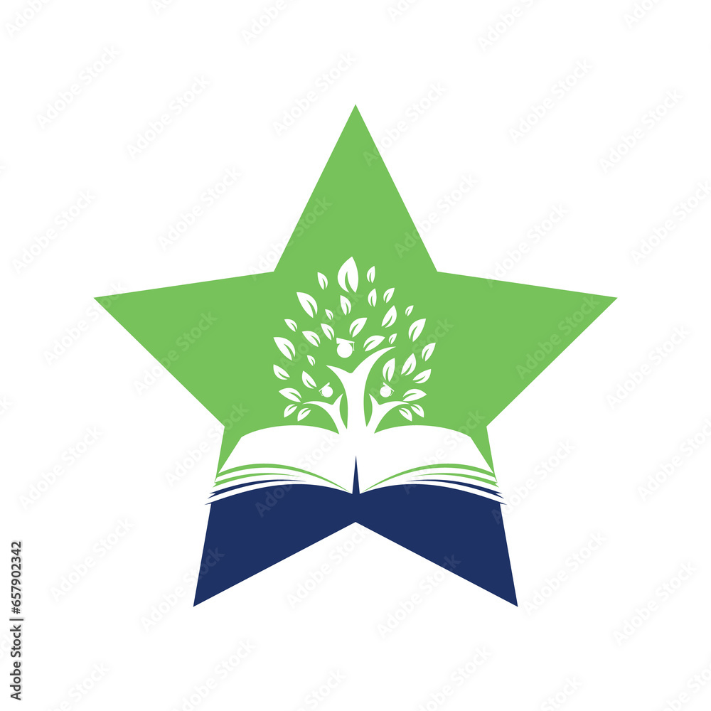 Education tree growth on book idea png logo. Students with Graduation ...