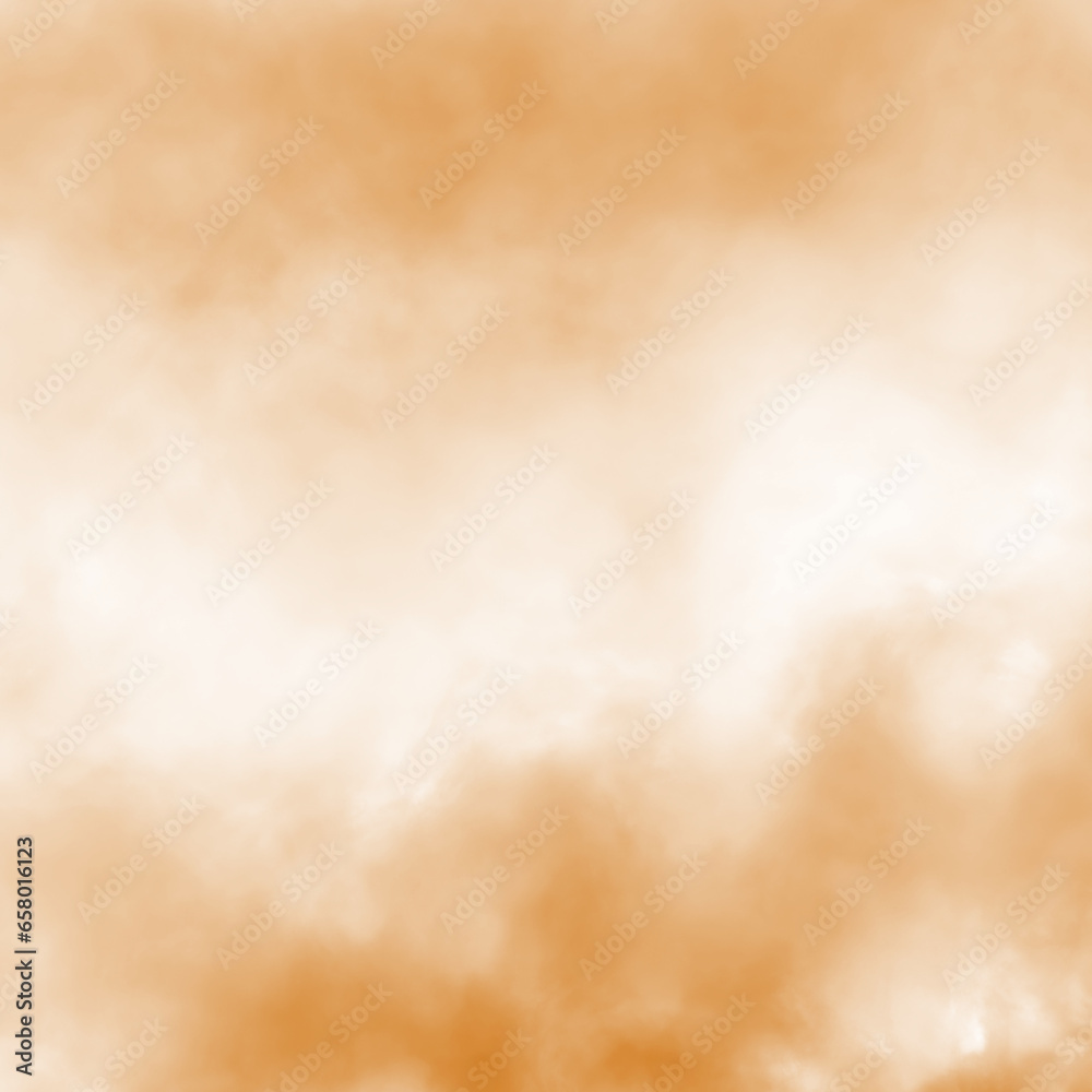 Abstract orange puffs of smoke mist overlay on transparent background ...