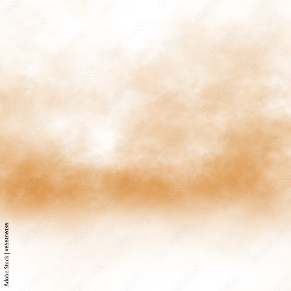 Abstract orange puffs of smoke mist overlay on transparent background ...