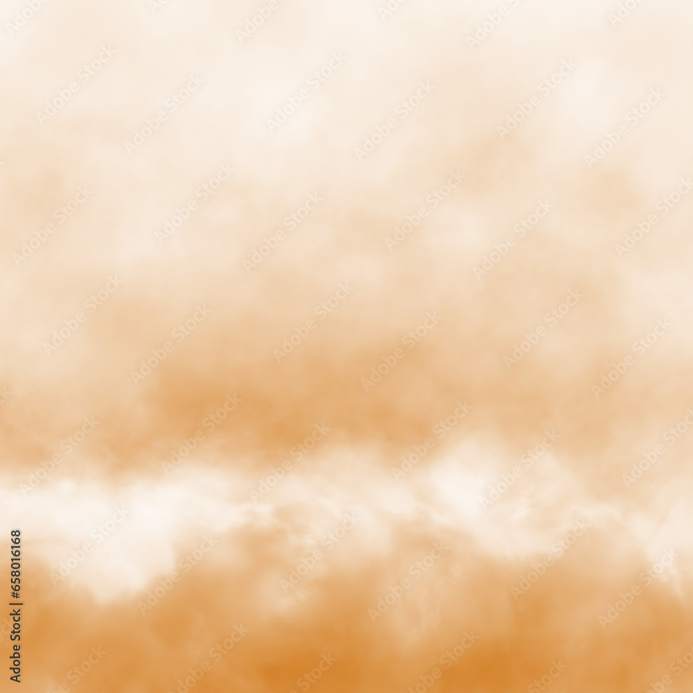 Abstract orange puffs of smoke mist overlay on transparent background ...