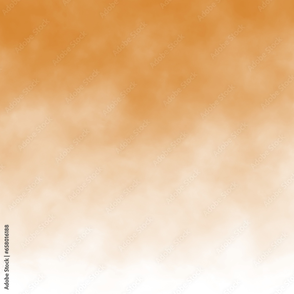 Abstract orange puffs of smoke mist overlay on transparent background ...