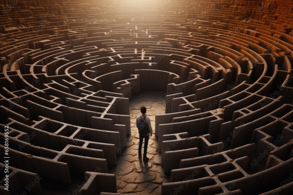 Navigating the Maze: Overcoming Obstacles on the Path to Success Stock ...